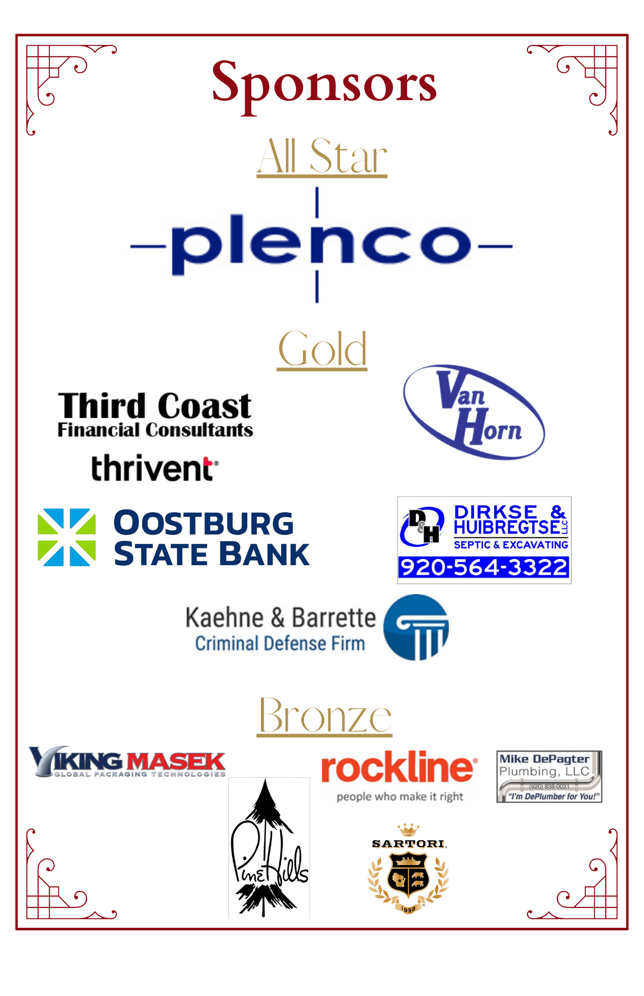 Thank you to the generous sponsors and donors of our 11th Annual Gala ...
